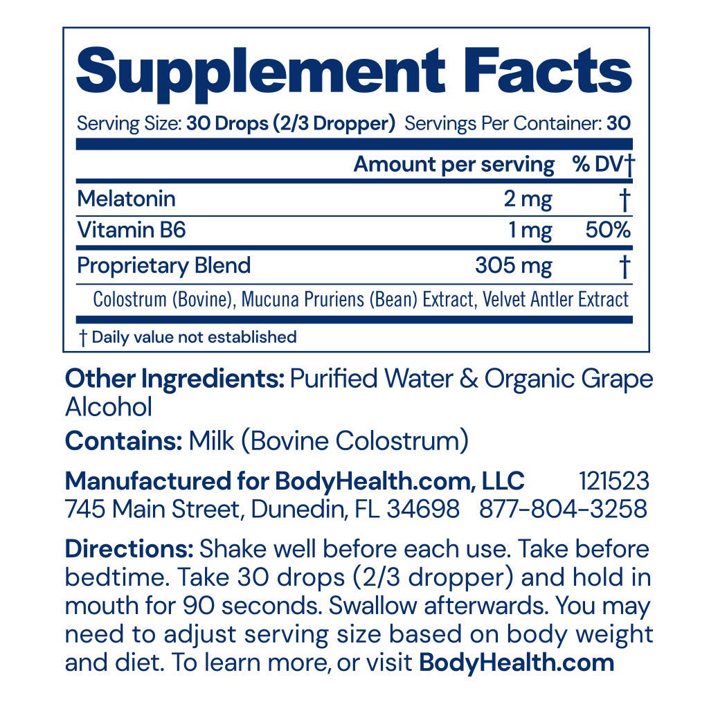 BodyHealth Optimum Sleep Assist Natural With Melatonin & Vitamin B-6 ...