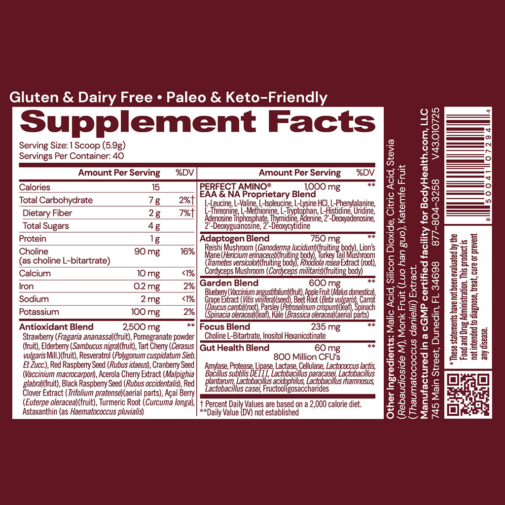 Reds Antioxidant, Adaptogen & Phytonutrient Drink Powder - BodyHealth ...