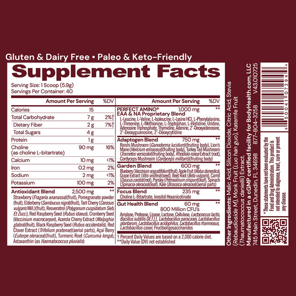 Reds Antioxidant, Adaptogen & Phytonutrient Drink Powder - BodyHealth ...